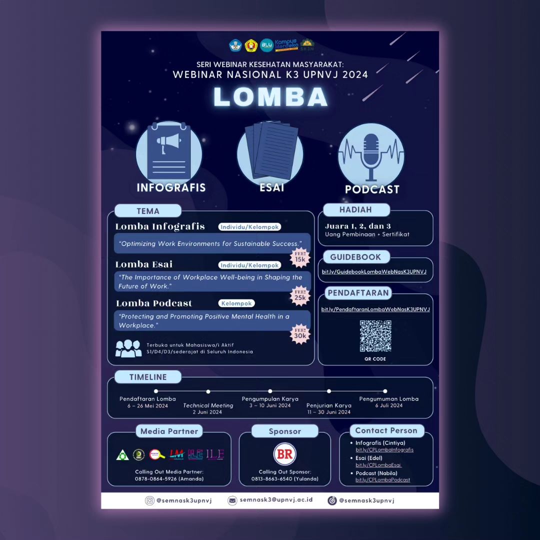 Lomba Infografis, Esai, dan Podcast tingkat Nasional untuk Mahasiswa ...