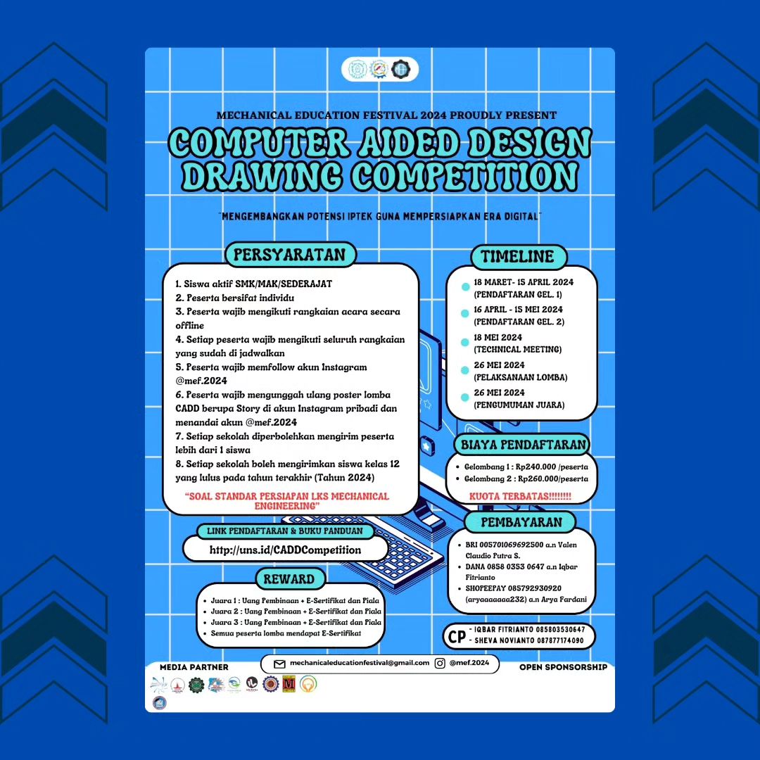 Lomba Computer Aided Design Drawing Competitions - MEF 2024 - LombaHub.com